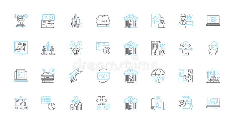 Internet Venture Linear Icons Set. Disruptive, Innovative, E-commerce ...