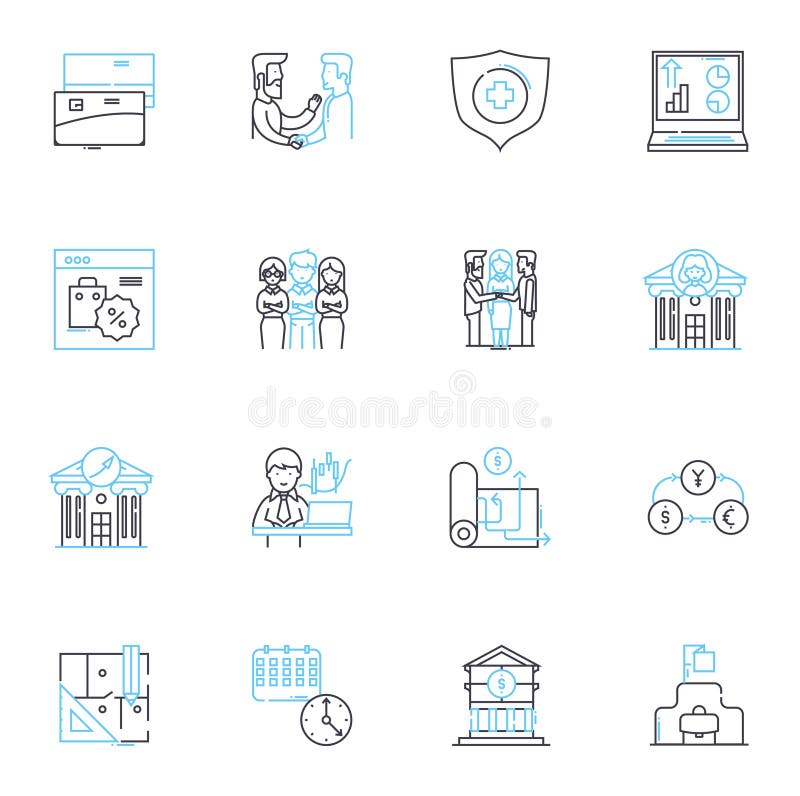 Internet Venture Linear Icons Set. Disruptive, Innovative, E-commerce ...