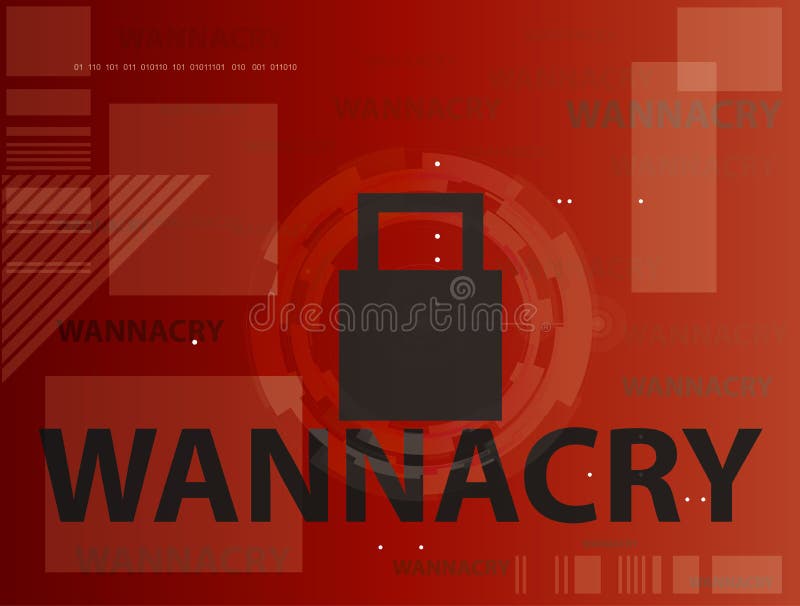 Internet virus wannacry stock illustration. Illustration of money ...