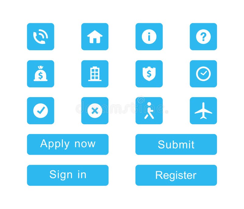 Internet and web buttons stock vector. Illustration of people - 41683620