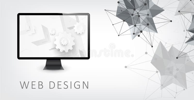 Internet Web Design Technology Stock Vector - Illustration of mockup ...