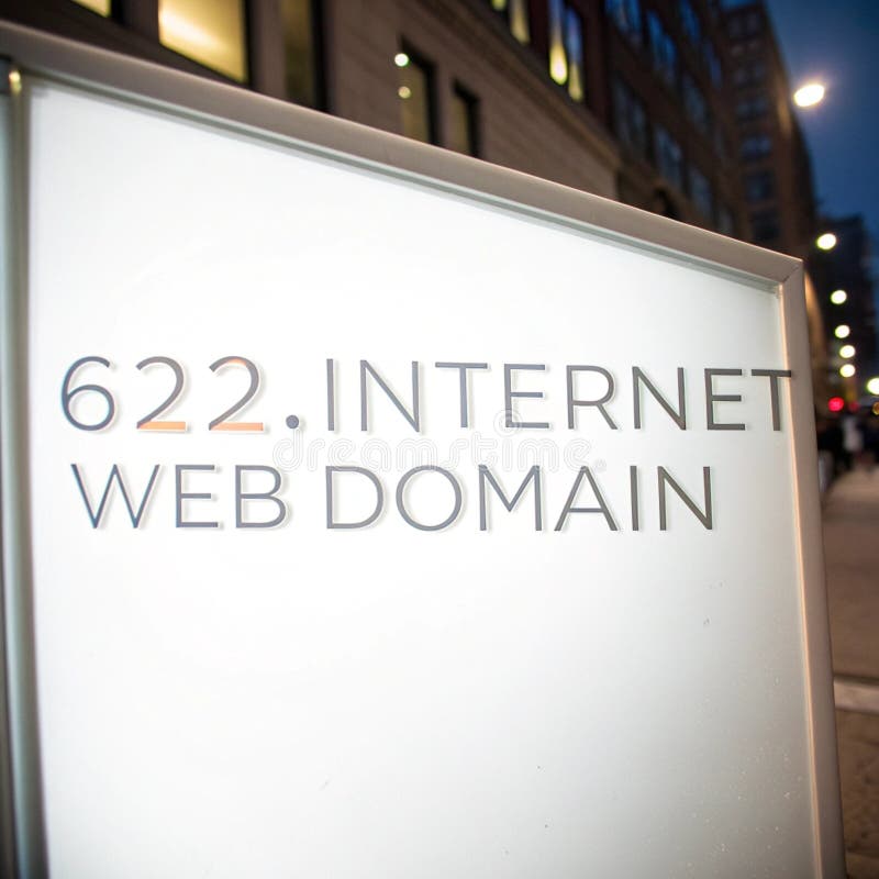 Internet Web Domain on White Background Stock Illustration ...