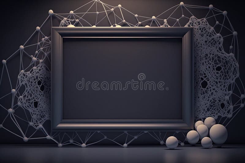 Internet Web Gray Frame Copy Space Generative AI Stock Image - Image of ...