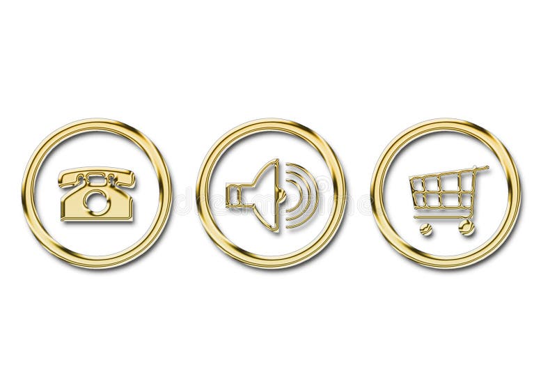 Contact Icons Gold Stock Illustrations – 732 Contact Icons Gold Stock ...