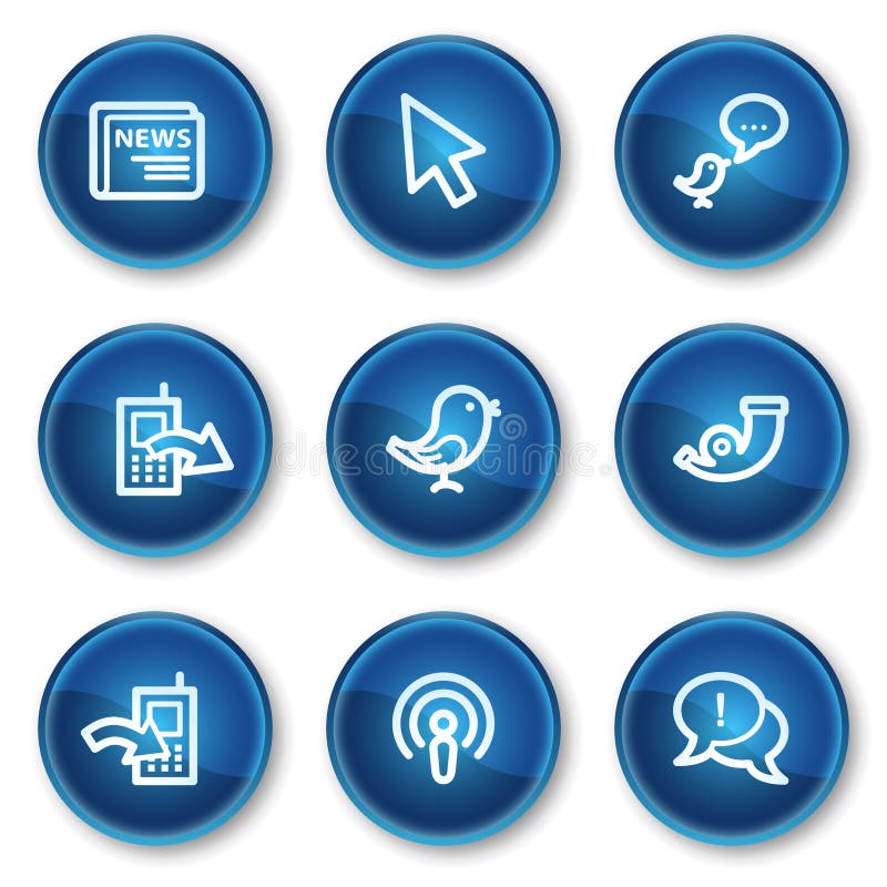 Internet Web Icons Set 1, Blue Circle Buttons Stock Vector ... Internet Web Icons Set 1, Blue Circle Buttons Stock Vector ...