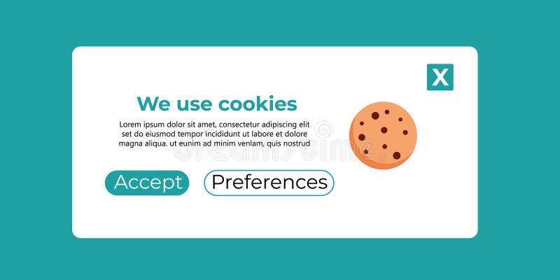 Internet Web Pop Up for Cookie Policy Notification. Website Uses ...