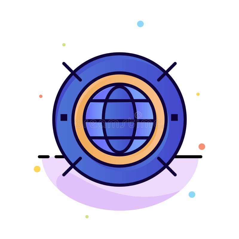 Internet, Web, World, Computing Abstract Flat Color Icon Template Stock ...