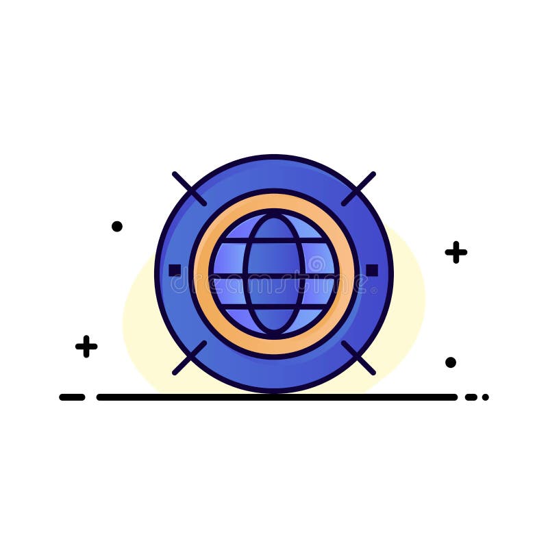 Internet, Web, World, Computing Business Logo Template. Flat Color ...