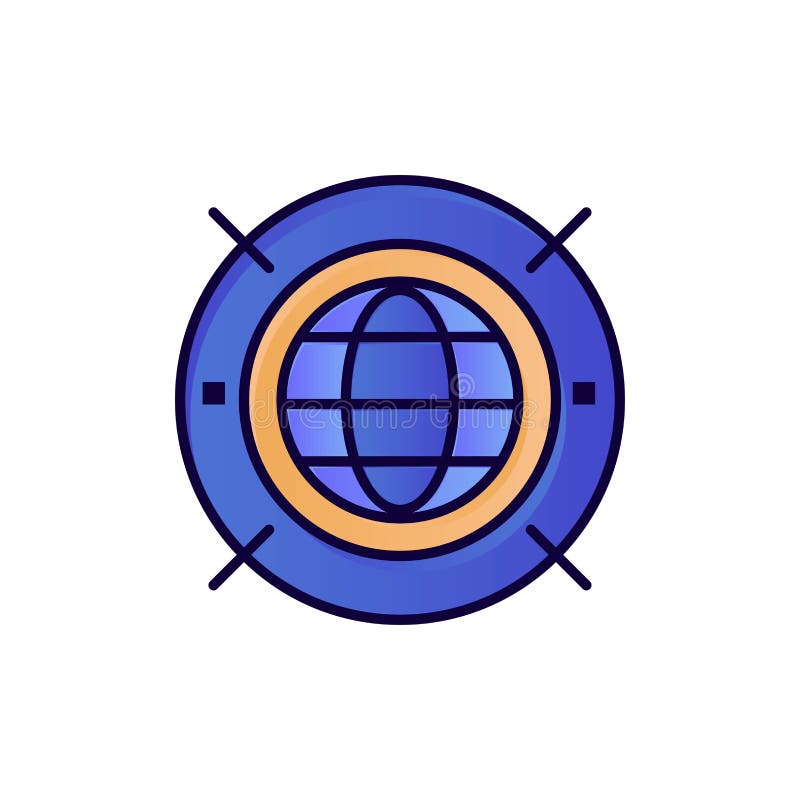 Internet Web World Computing Flat Color Icon Vector Icon Banner