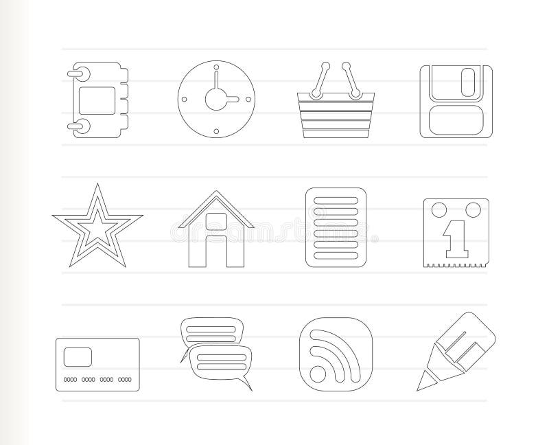 Internet and Website Icons stock vector. Illustration of hint - 14962773