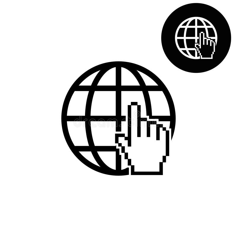 Internet - White Vector Icon Stock Vector - Illustration of world ...