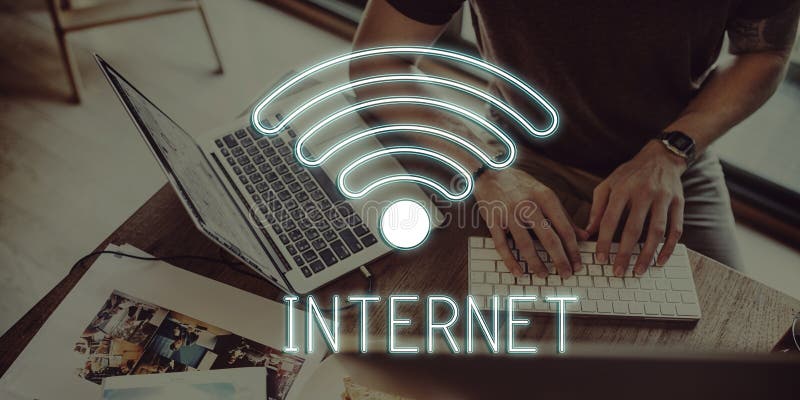 Internet Wifi Connection Network Graphic Concept Stock Image - Image of ...