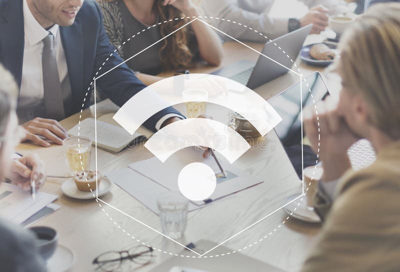 Internet WiFi Network Connection Graphic Concept Stock Photo - Image of ...
