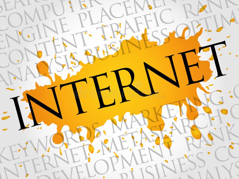INTERNET word cloud stock illustration. Illustration of graphic - 202400215