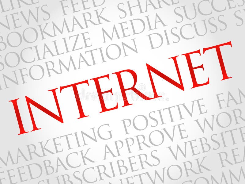 Internet word cloud stock illustration. Illustration of keywords ...