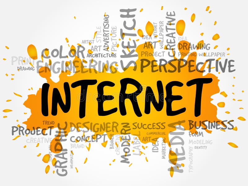 INTERNET Word Cloud, Creative Concept Stock Illustration - Illustration ...