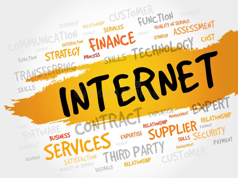 INTERNET word cloud stock illustration. Illustration of connection ...