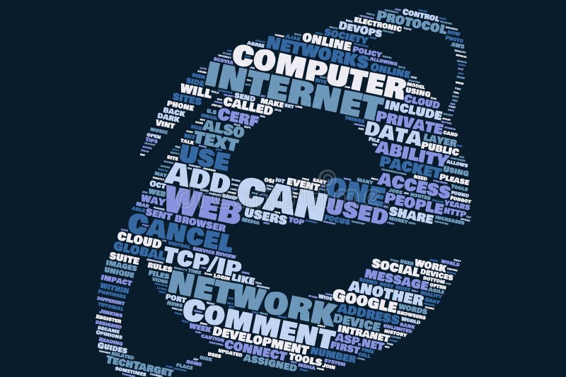 Internet word clouds stock illustration. Illustration of computers ...