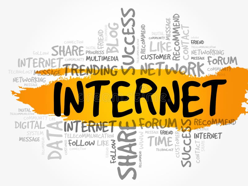 Internet word cloud stock illustration. Illustration of network - 203007712