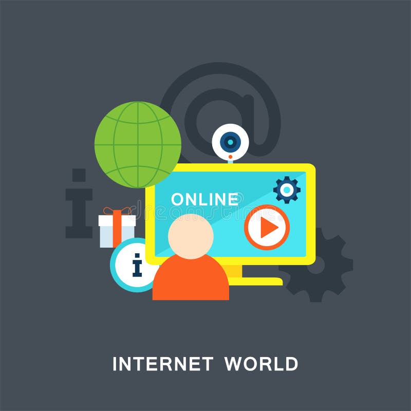 Internet world vector stock vector. Illustration of online - 71493009
