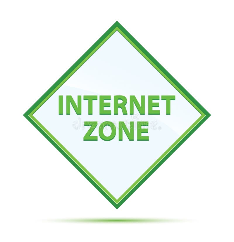 Internet Zone Modern Abstract Green Diamond Button Stock Illustration ...