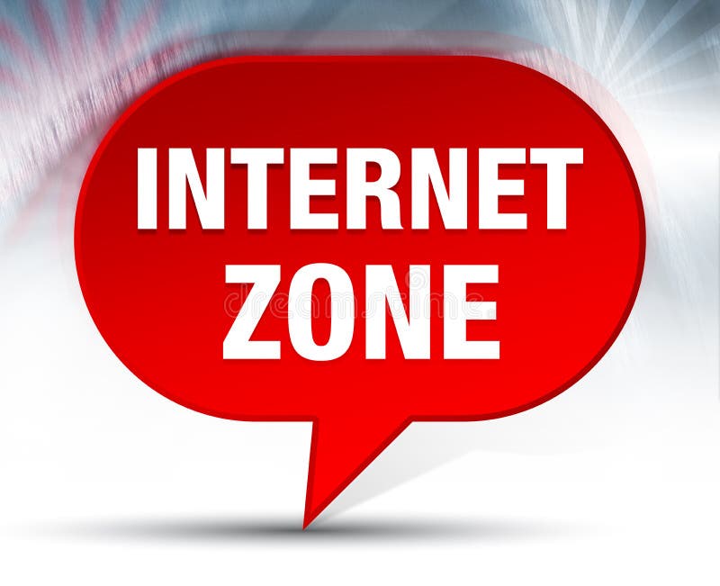 Internet Zone Red Bubble Background Stock Illustration - Illustration ...