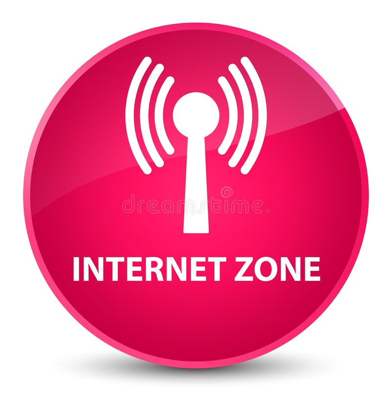 Internet Zone (wlan Network) Elegant Pink Round Button Stock ...