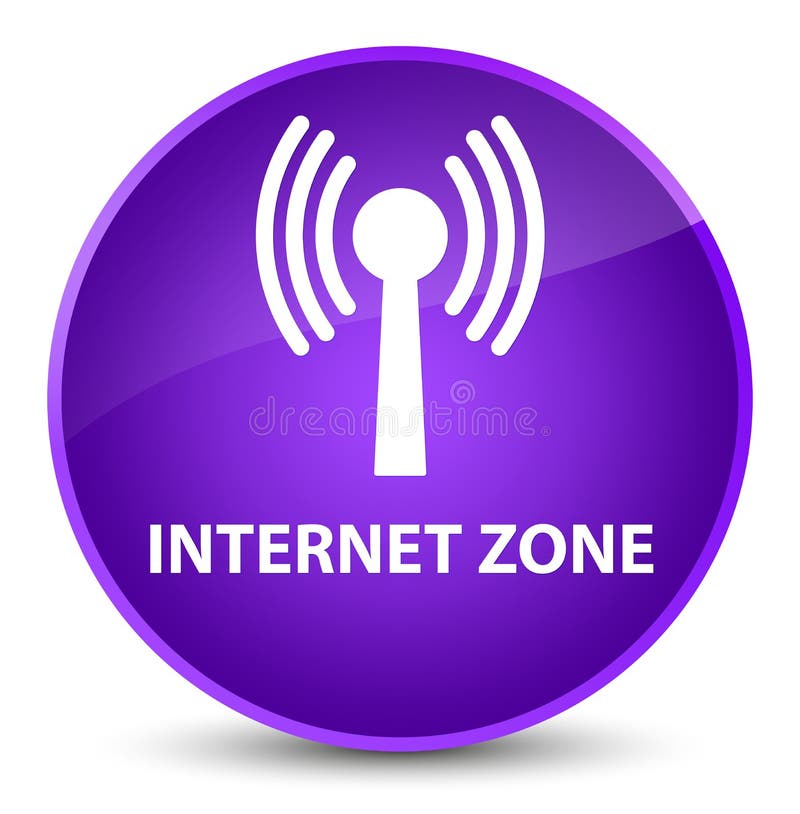 Internet Zone (wlan Network) Elegant Purple Round Button Stock ...