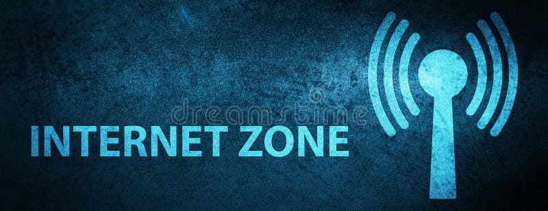 Internet Zone (wlan Network) Special Blue Banner Background Stock ...