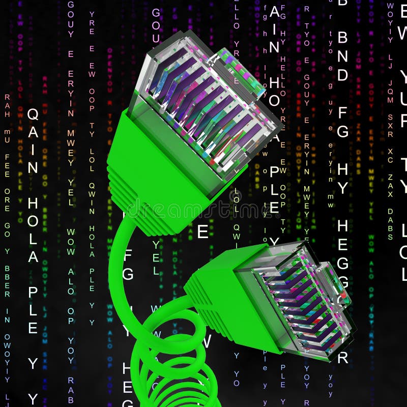 Internet-Verbindung Bedeutet Web-Zugänglichkeit Und Online-Verbindung ...