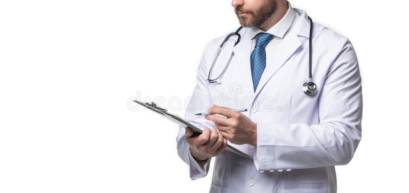 Photo of Internist with Prescription, Banner. Internist with ...