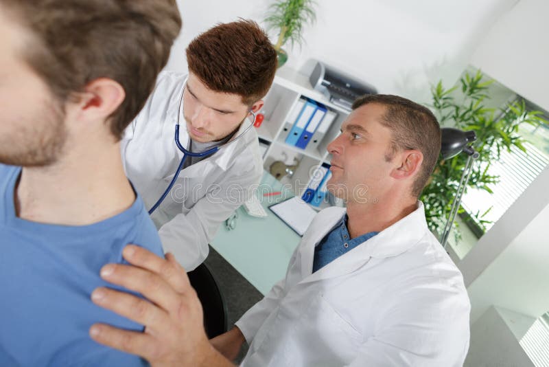 Internist Doctor Learning on Job Stock Photo - Image of office, comfort ...