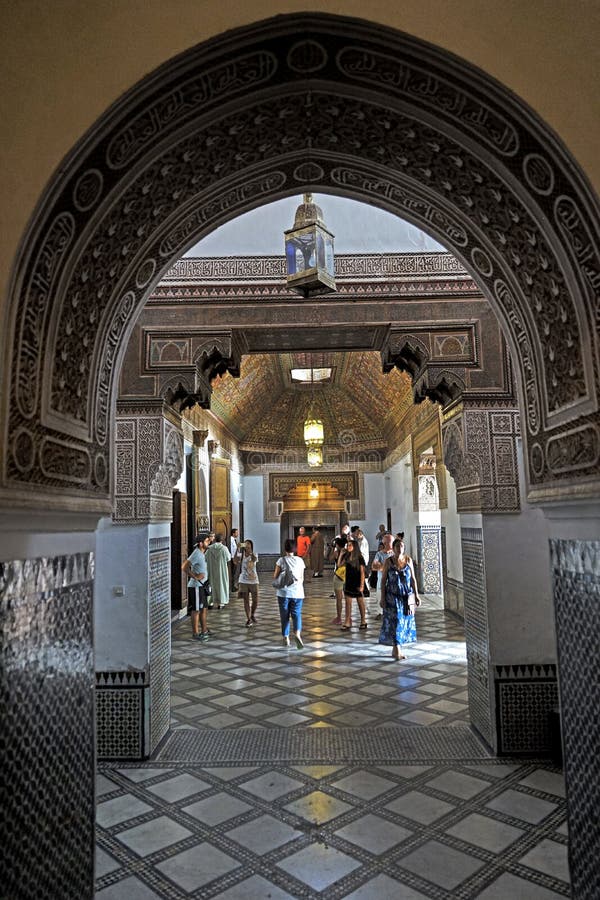 Interno Del EL Bahia Palace a Marrakesh Fotografia Stock - Immagine di ...