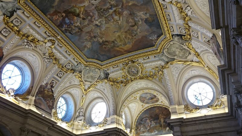 Interno Di Royal Palace Di Madrid Fotografia Stock - Immagine di ...