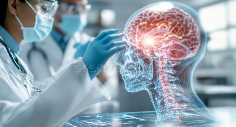 Future Doctors Working on Brain Simulations in a Medical Lab Setting ...