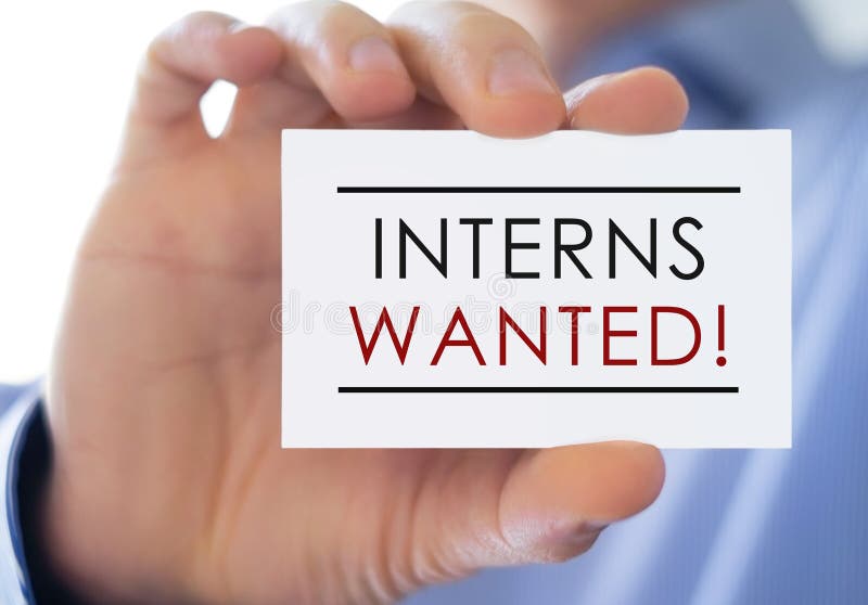 Interns Wanted stock image. Image of work, internship - 64783989