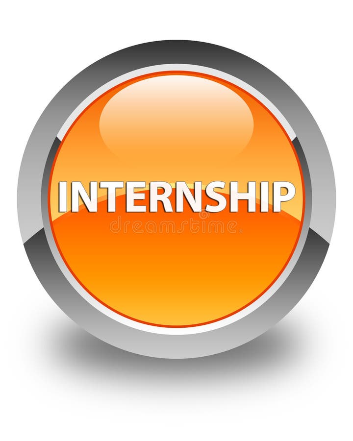 Internship Glossy Green Round Button Stock Illustration - Illustration ...