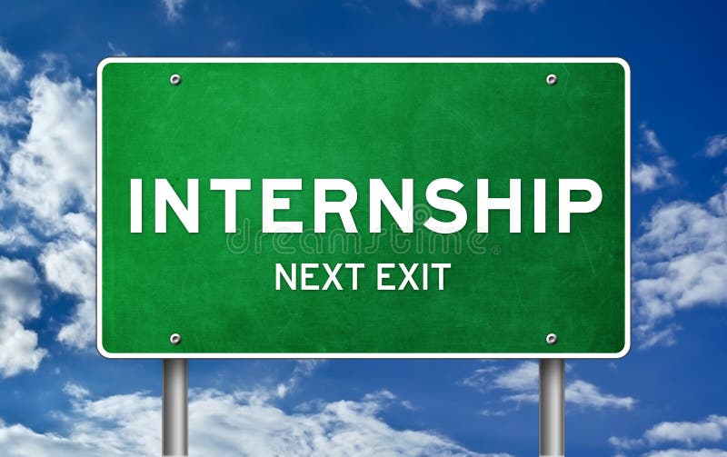 Internship Road Sign Illustration Design Stock Illustration ...