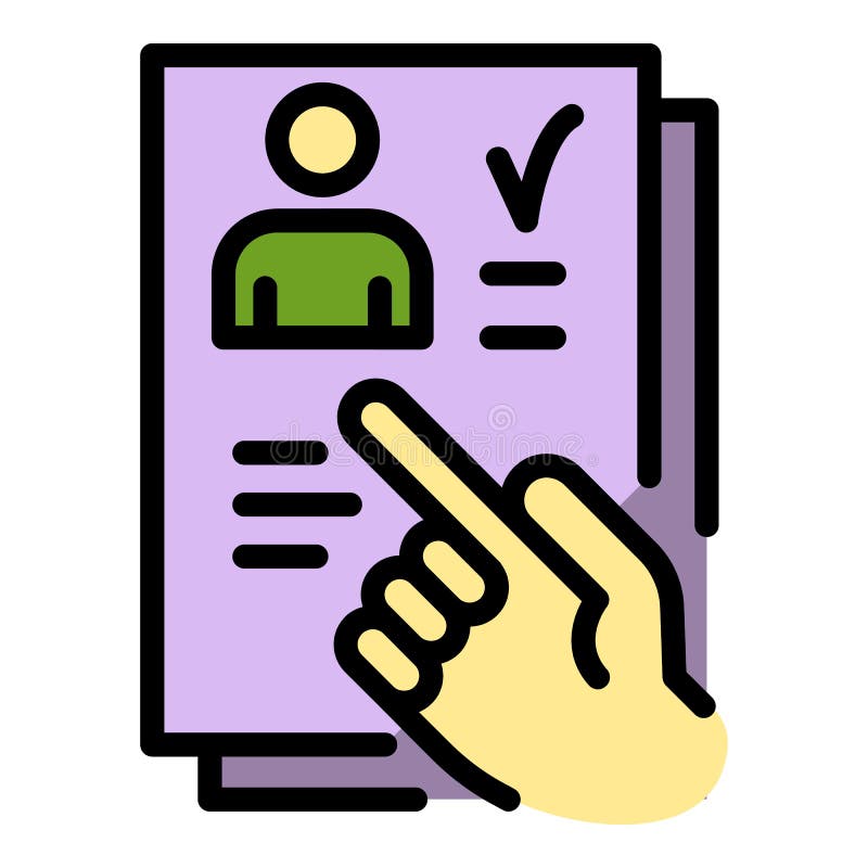 Internship Paper Icon Color Outline Vector Stock Vector - Illustration ...