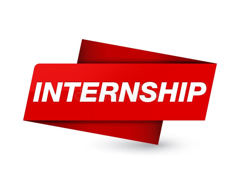 Internship Premium Blue Round Button Stock Illustration - Illustration ...