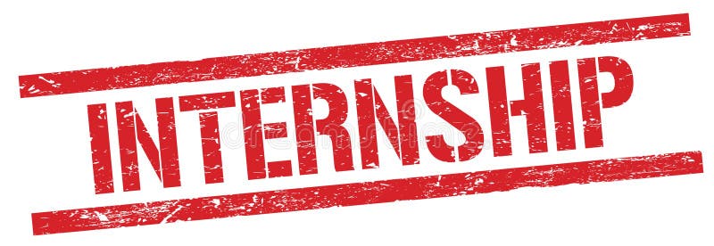 INTERNSHIP Text on Red Grungy Rectangle Stamp Stock Illustration ...