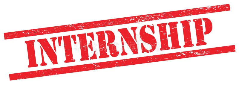 INTERNSHIP Text on Red Grungy Rectangle Stamp Stock Illustration ...