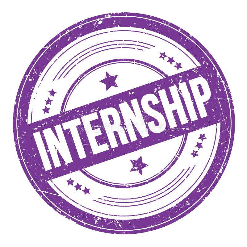 INTERNSHIP Text on Blue Grungy Round Rubber Stamp Stock Illustration ...