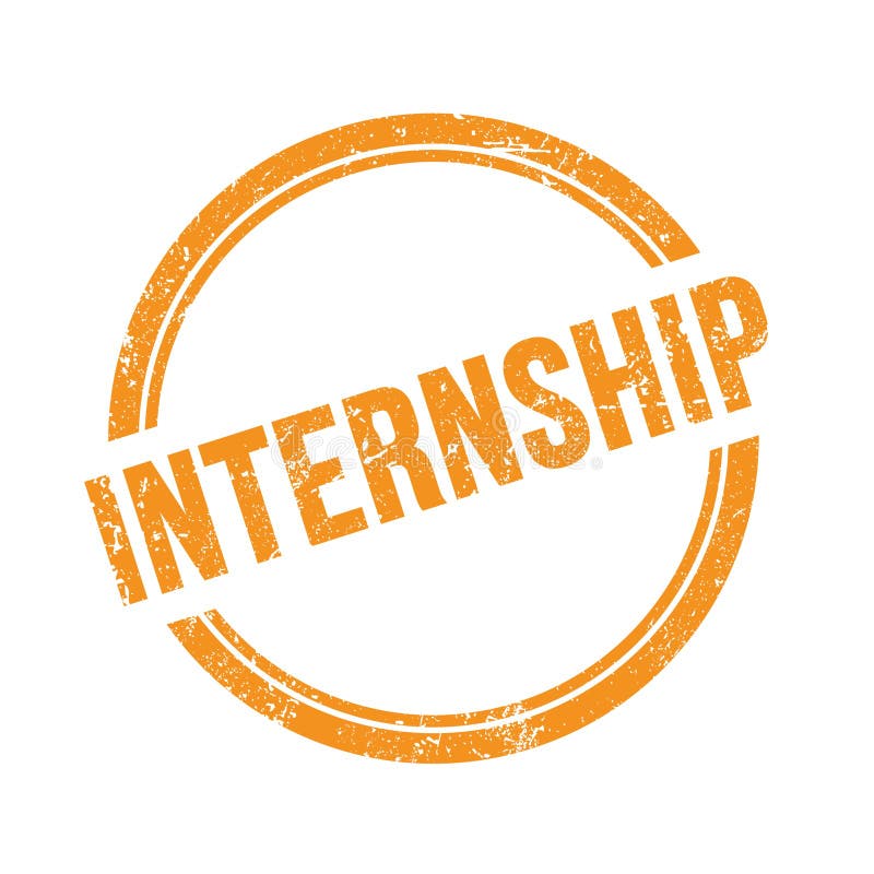 INTERNSHIP Text on Black Yellow Sticker Stamp Stock Illustration ...