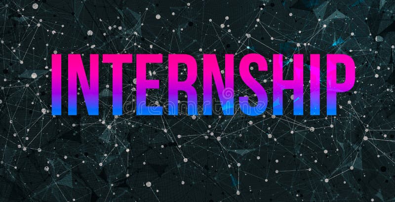 Internship Theme with Abstract Network Patterns Stock Illustration ...