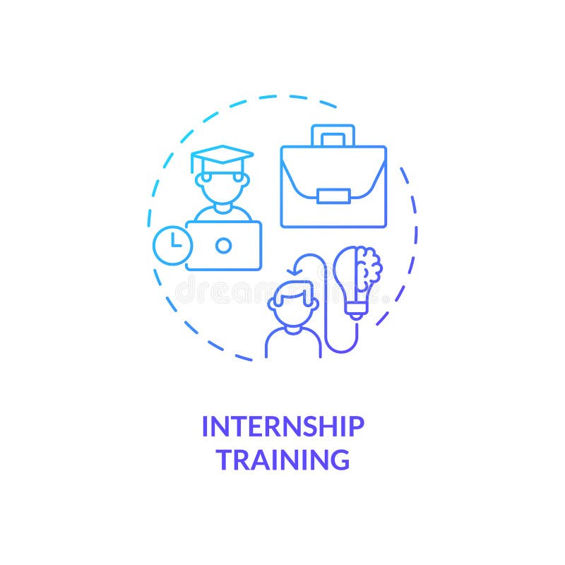 Internship Training Concept Icon Stock Vector - Illustration of ...