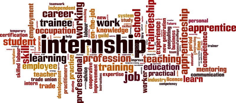 Internship word cloud stock vector. Illustration of generation - 223470101