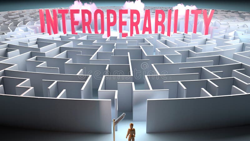 Interoperability and a Complicated Path To it Stock Illustration ...