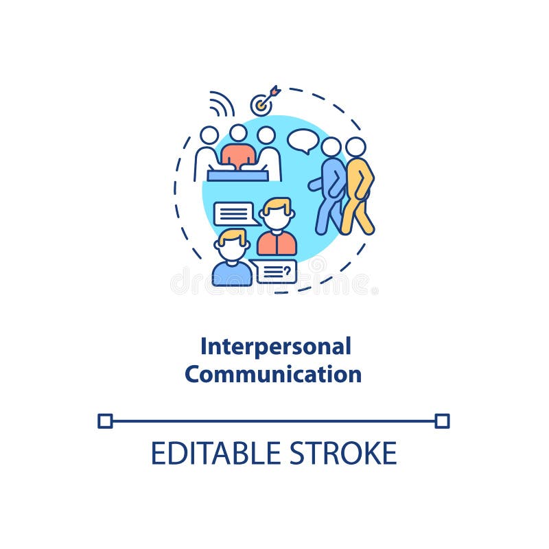 Interpersonal Communication Concept Icon Stock Vector - Illustration of ...