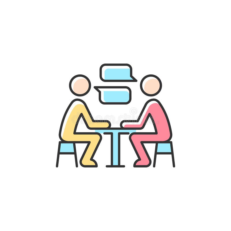 Interpersonal Communication RGB Color Icon Stock Vector - Illustration ... Interpersonal Communication RGB Color Icon Stock Vector - Illustration ...